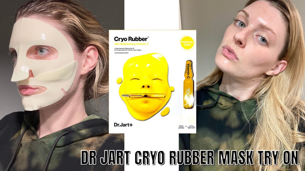 Try On : Dr Jart Cryo Rubber Mask with Brighting Vitamin C with me ...