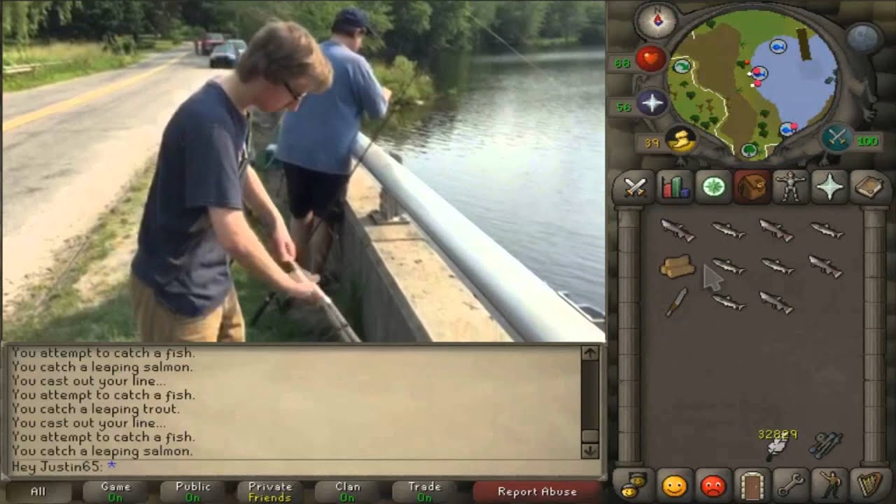 RuneScape 4 tick fishing in real life! @Autumn_Elegy_RS - YouTube