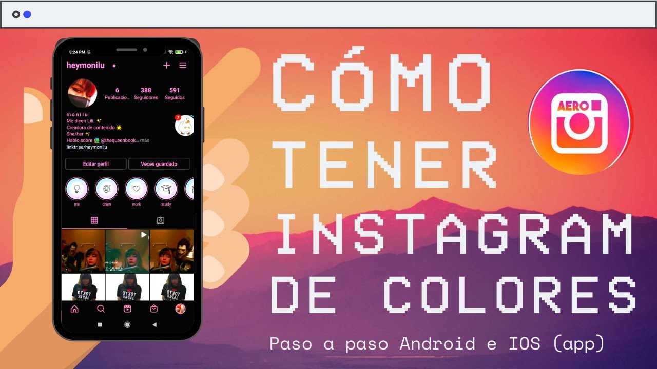 COMO CAMBIAR COLOR DE INSTAGRAM A ROSA Y OTROS COLORES | APK AEROINSTA ...