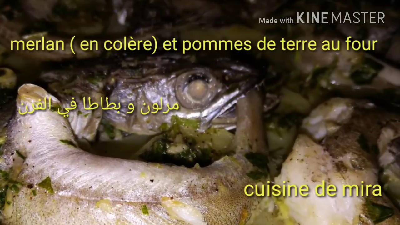 merlan ( en colère)😠😠 et pommes de terre au four/مرلون و بطاطا في الفرن ...