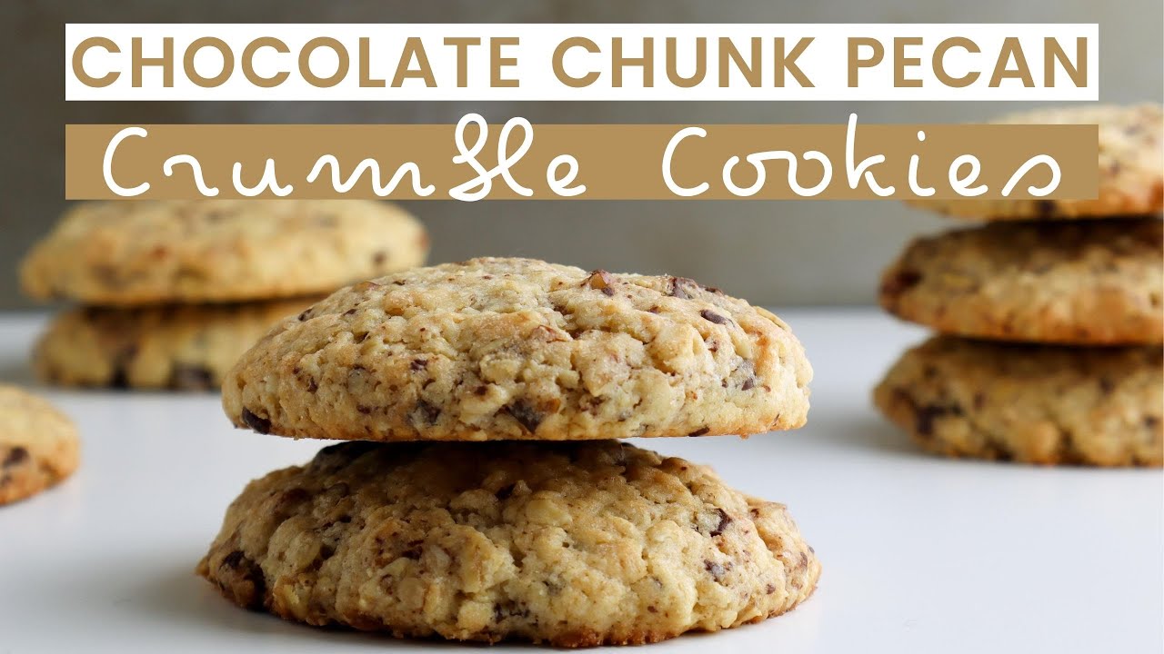 How to bake Chocolate Chunk Pecan Crumble Cookies From Scratch - YouTube