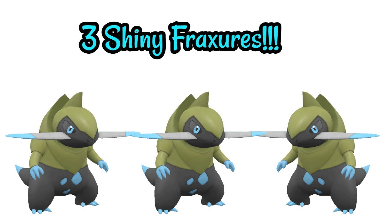 3 Shiny Fraxures Pokémon Scarlet Violet - YouTube