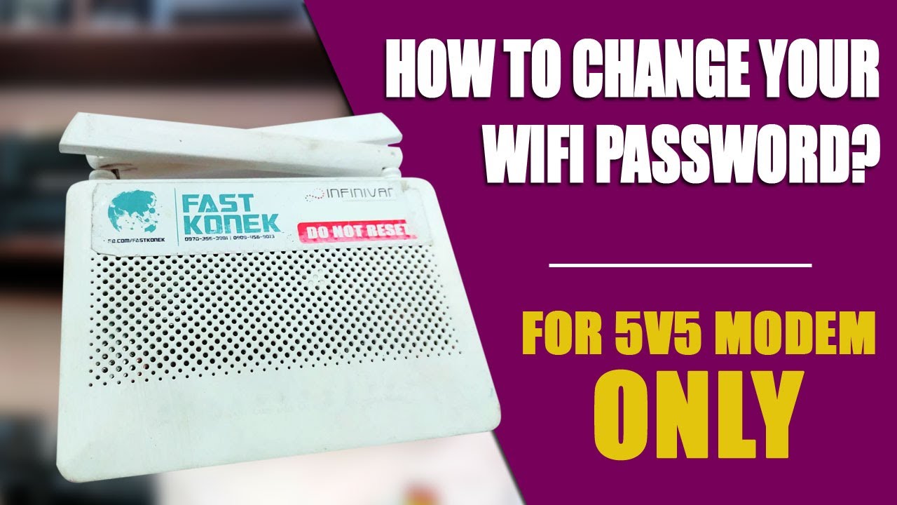 How to change your WiFi Password if you are using 5v5 Modem - YouTube