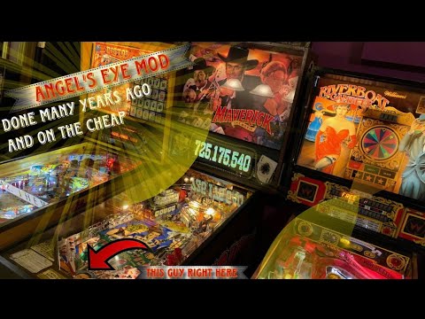 Maverick Pinball Machine's Angels Eye Mod done on the Cheap! - YouTube