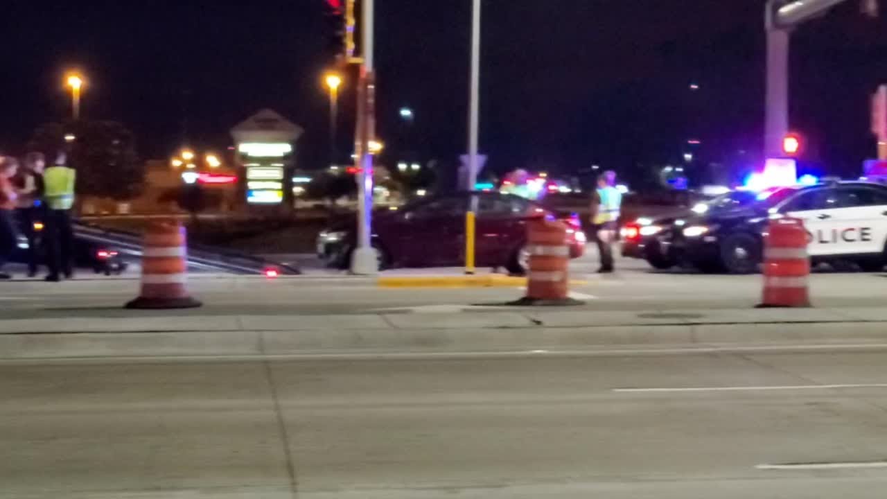 Scenes from July 20 hit-and-run crash, police restaurant incident - YouTube