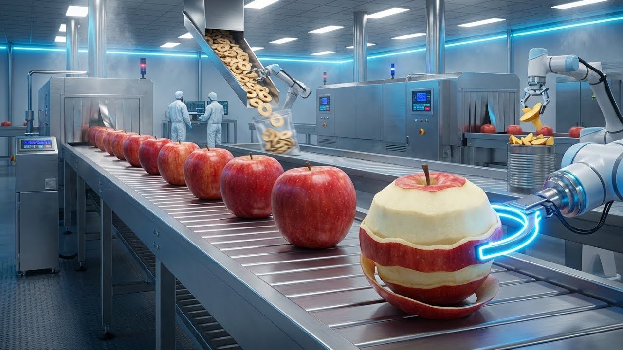 Inside an Apple Factory: From Fresh Fruit to Dried Rings and Canned ...