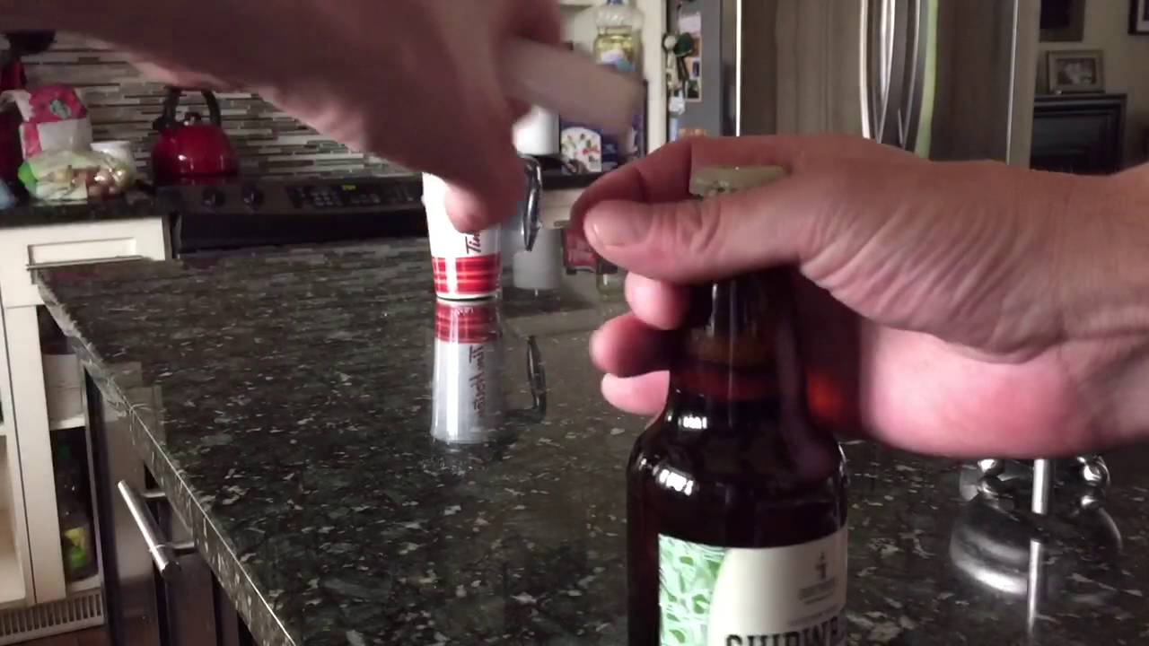 How to open a beer bottle with a Bic lighter - YouTube