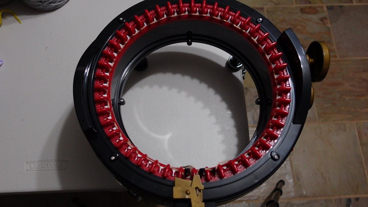 First use of Addi express king size circular knitting machine - YouTube