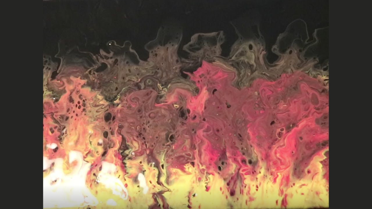 Acrylic Pouring And Blowing Fire - YouTube