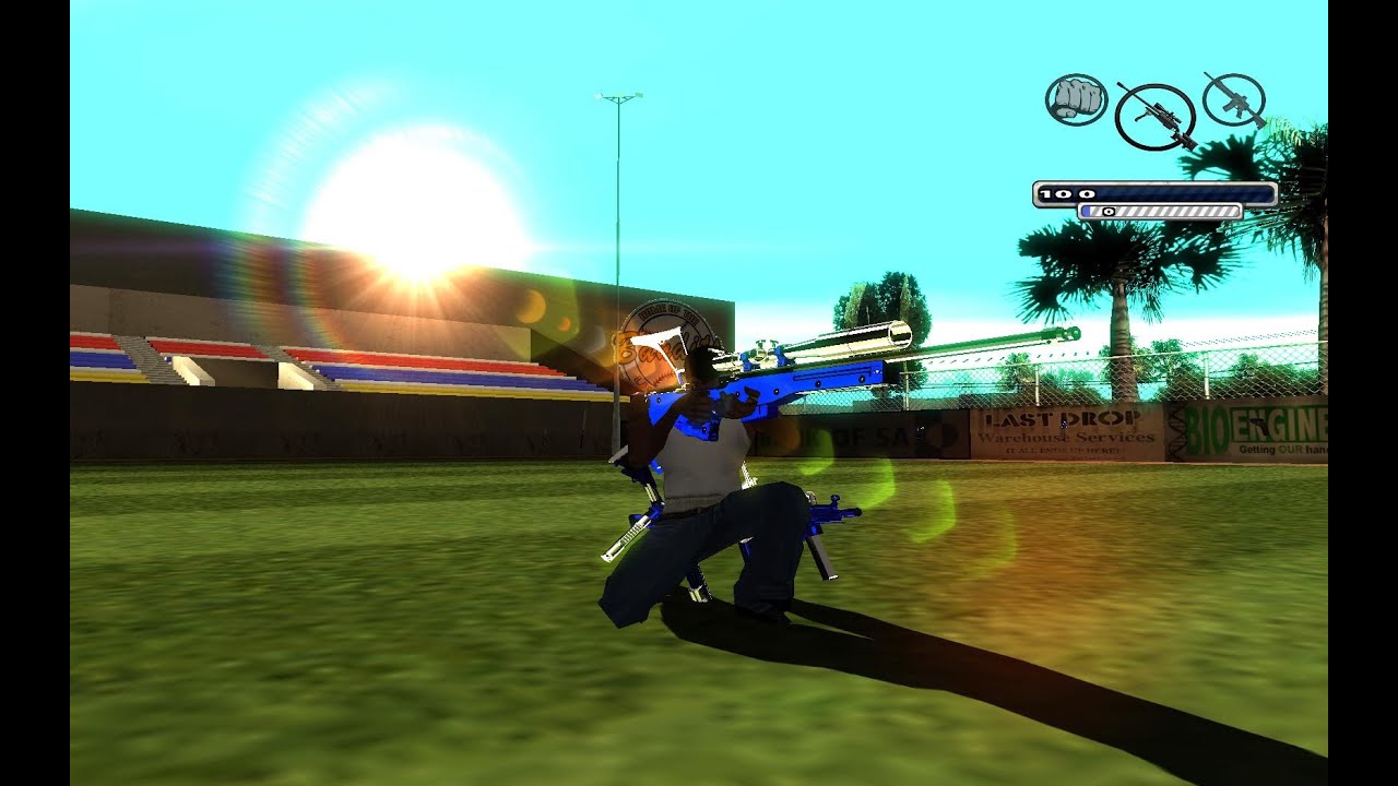 Weapons Silver & Blue Chrome ♥I LOVE IT♥ ★ GTA San Andreas SAMP • 2014 ...