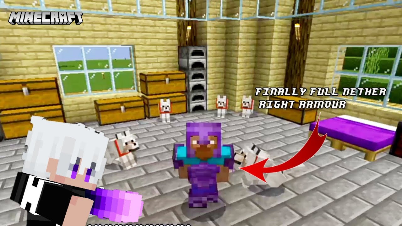 Finally Full Nether Right Armour 😁😁 | Minecraft - YouTube