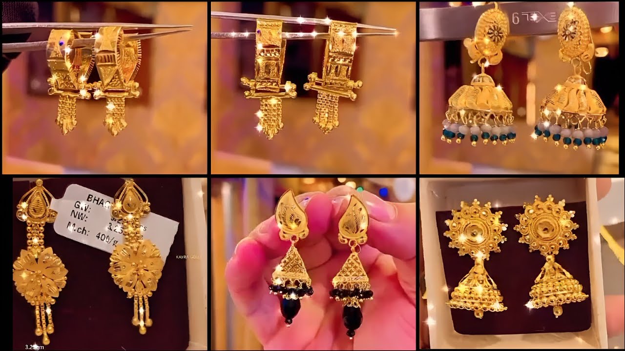 Latest Gold Earrings Design// New Arrival Gold Earrings Collection 2024 ...
