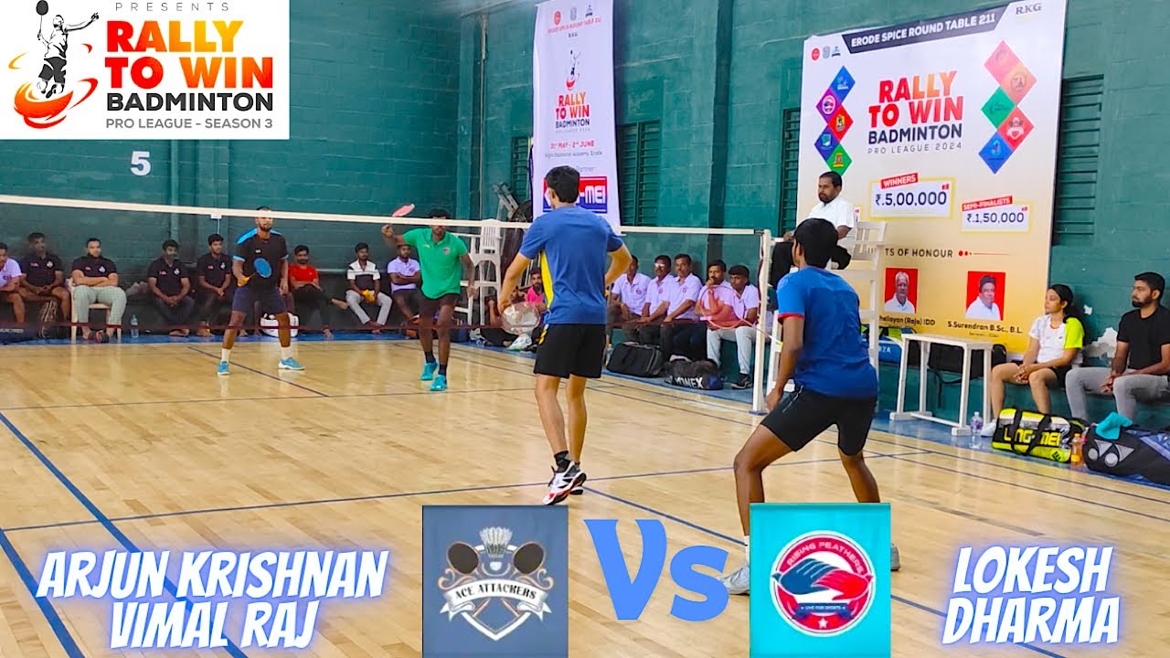 ARJUN KRISHNAN/VIMAL RAJ vs LOKESH/DHARMA || Men Doubles - League ...