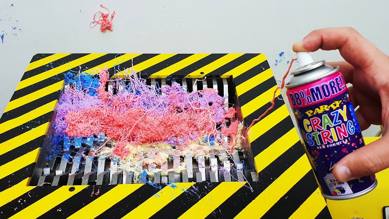 EXPERIMENT Shredding SILLY STRING - YouTube