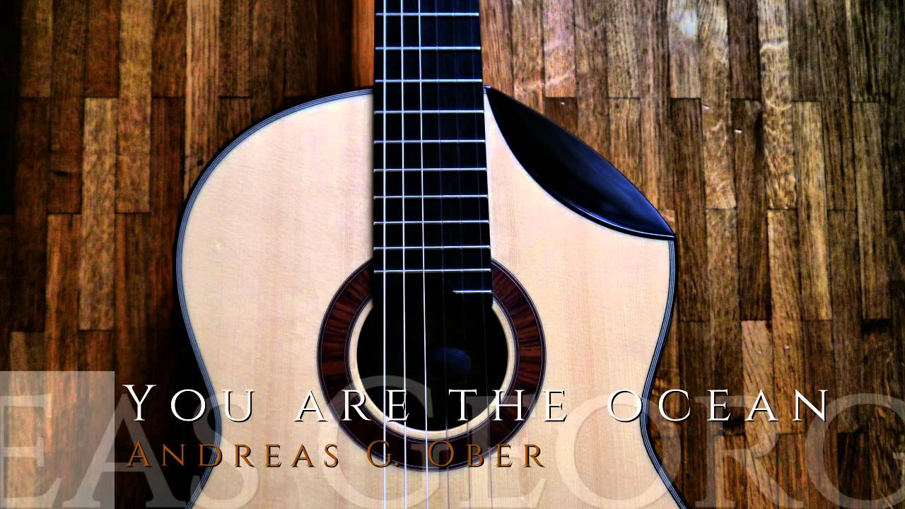 "You are the ocean" acoustic guitar original / Hanika custom nylon ...