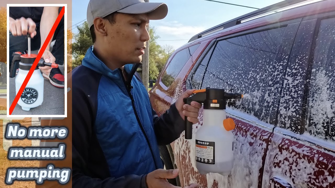 Electric foam spray from Temu unboxing and review - YouTube