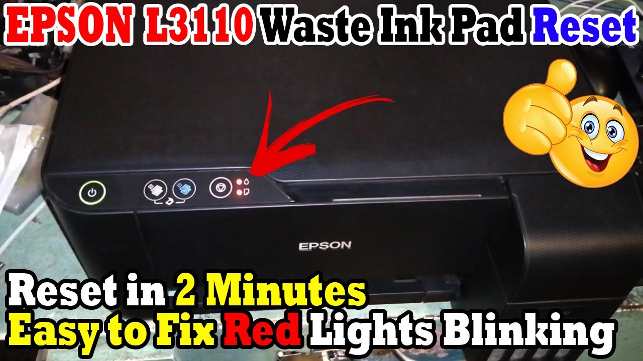 Epson L3110 Service Required Solution - YouTube