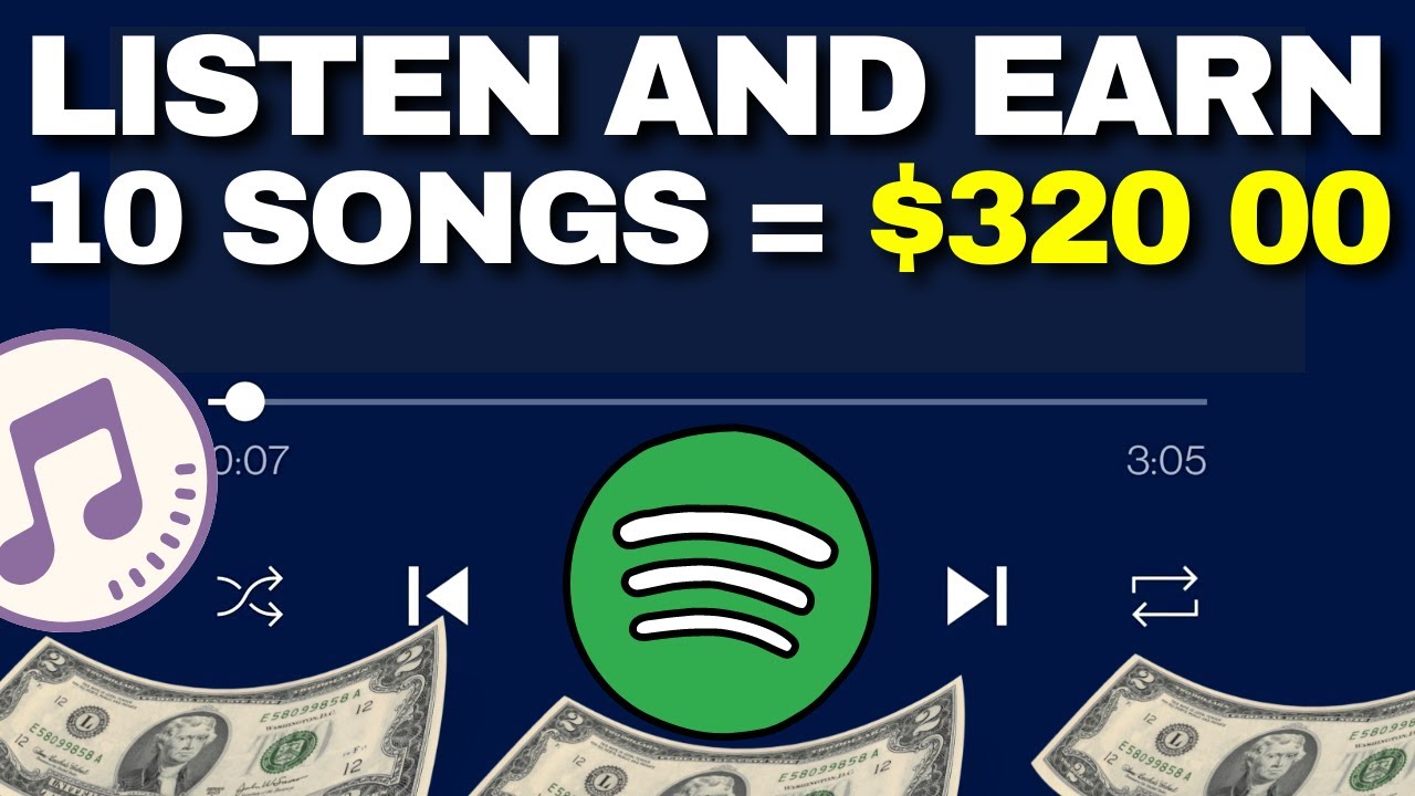 How To Listen to Music and Earn Money 10 Songs $320 — Make Money Online ...