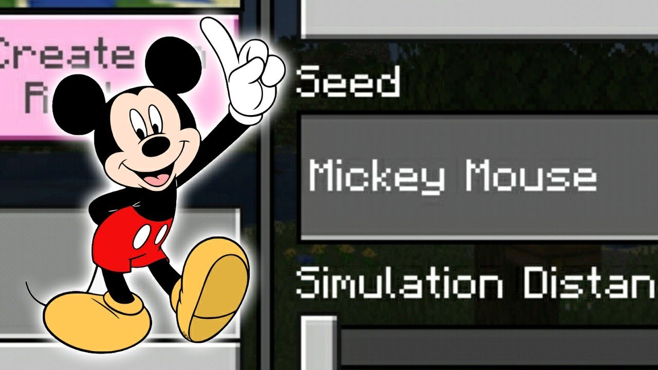 Mickey Mouse In Minecraft! (Minecraft PE Mickey Mouse Seed) - YouTube