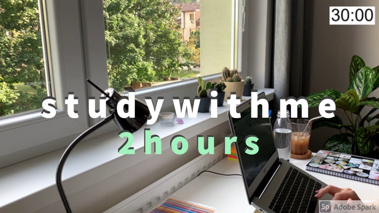 STUDY WITH ME. 2 HOURS, instrumental piano music, real time, with ...