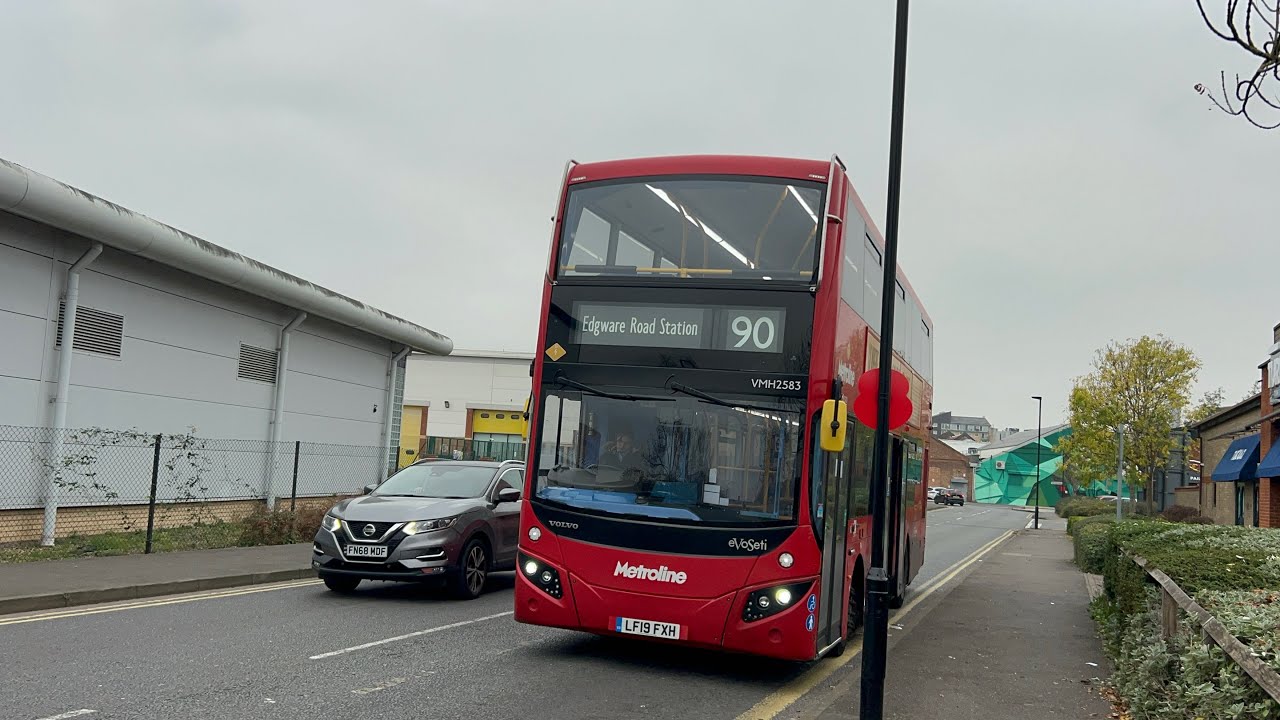 FULL ROUTE VISUAL|Metroline London Route 90|Feltham,Leisure West ...
