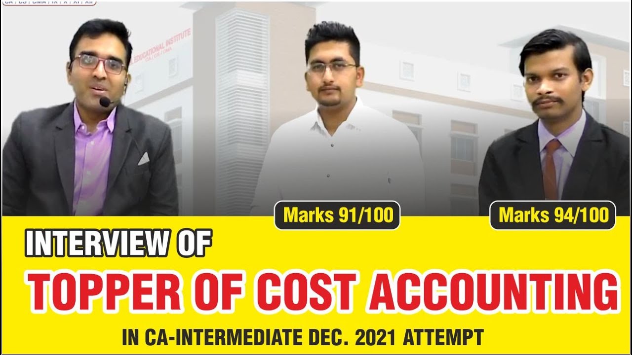 Interview of Topper of Cost Accounting in CA Inter Dec. 2021 Attempt ...