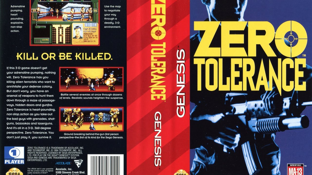 ZERO TOLERANCE Sega Mega Drive Прохождение - YouTube