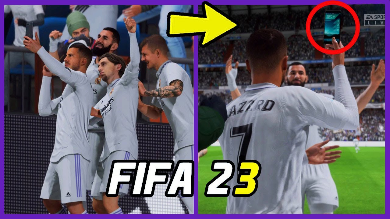 FIFA 23 - Hazard goals and Signature Celebrations Phone selfie - YouTube