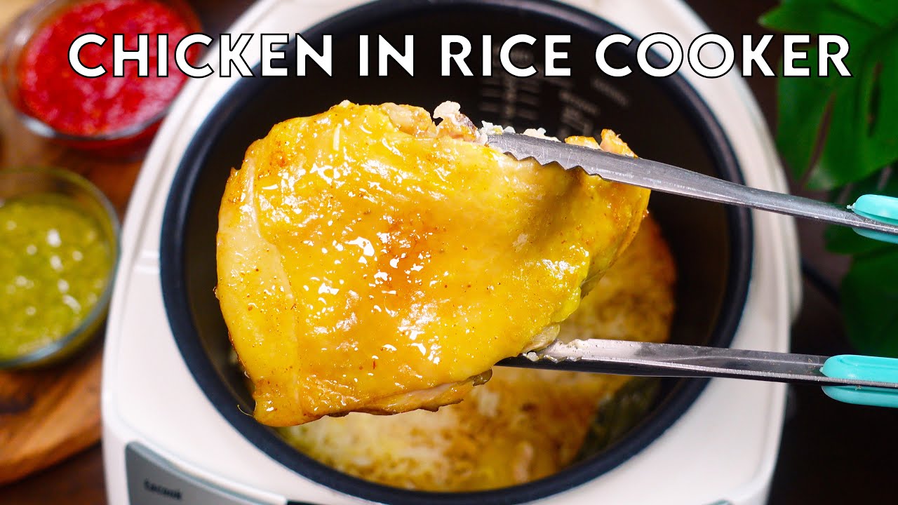 So Easy! Put Chicken In Rice Cooker To Make Hainanese Chicken Rice ...