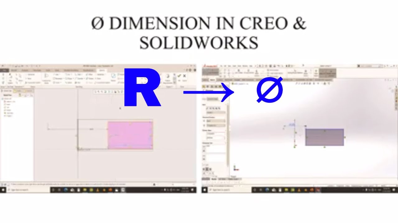 Change Diameter To Radius Dimension In Sketch Creo Solidworks Change Diameter To Radius Dimension In Sketch Creo Solidworks