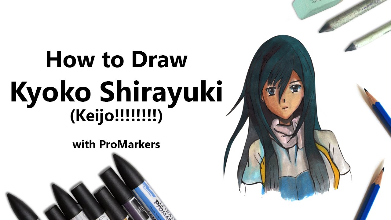 How to Draw and Color Kyoko Shirayuki from Keijo!!!!!!!! with ...
