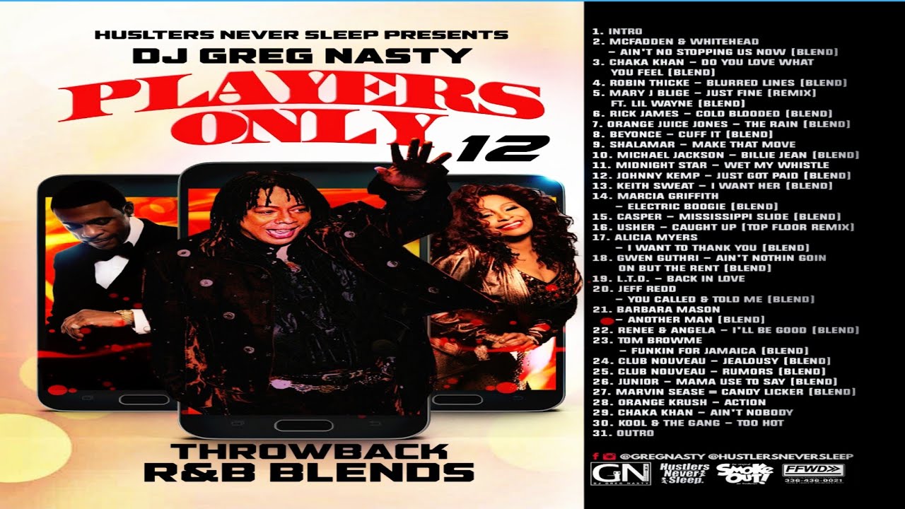DJ GREG NASTY - PLAYERS ONLY 12: THROWBACK R&B BLENDS (2024) - YouTube