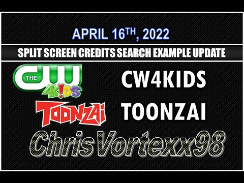 Saturday Morning Split Screen Credits Search Updates: 4-16-2022: CW4Kids Toonzai