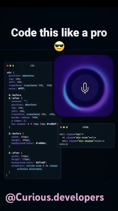 Mic icon using html & css #html #css #development #technology # ...