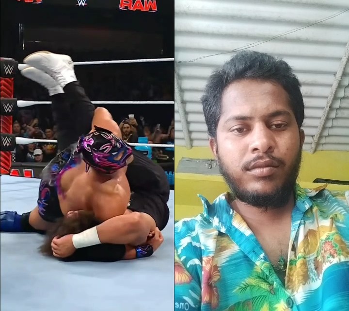 LOOK OUT BELOW #wwe #wweraw #wrestling - YouTube