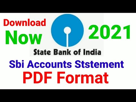 How to Sbi Account Statement Download PDF Format.2021... - YouTube