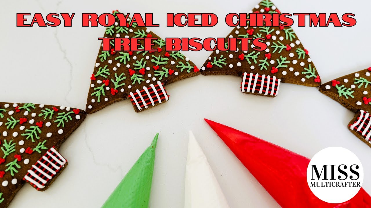 How to Make Easy Christmas Royal Iced Biscuits - YouTube
