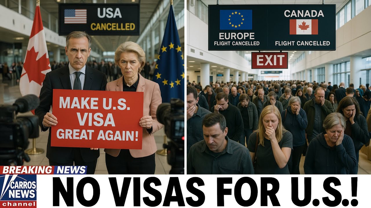 US AIRPORTS COLLAPSE: Canada & Europe Introduce Visa Requirements for Americans - YouTube