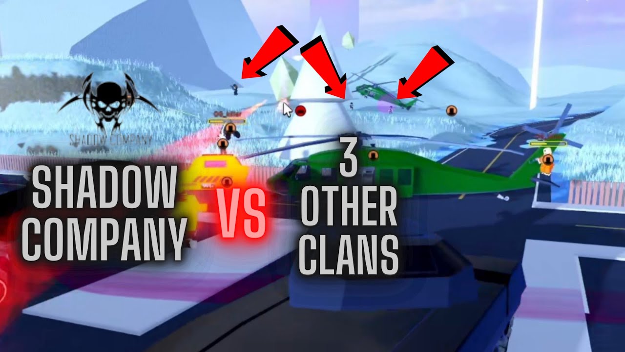 Shadow Company: Shadow Company Vs 3 Other Clans | Roblox Jailbreak ...