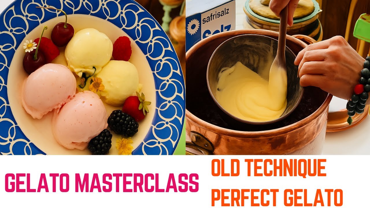Master Italian Gelato 🍨Perfect Recipe🍦🍓🍋آموزش جلاتو حرفه ای برای اولین ...