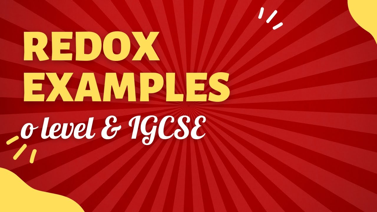 Redox Examples | O level & IGCSE 2024 - YouTube