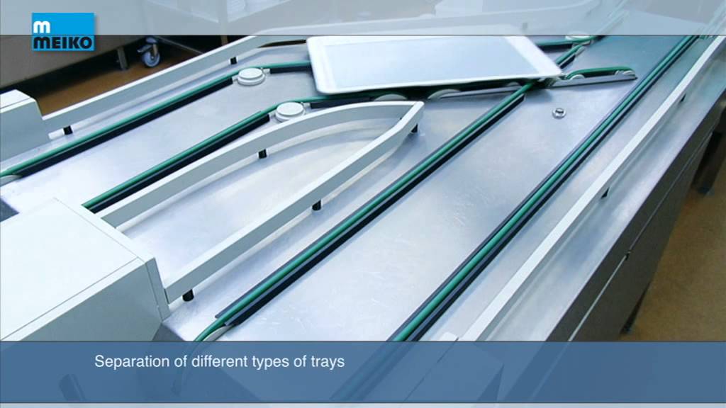 Meiko tray stacker – neatly sorted! - YouTube