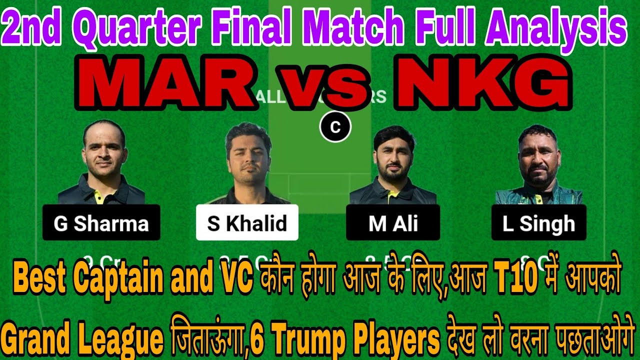 MAR vs NKG Dream11 Prediction,MAR vs NKG Today Match Prediction,MAR vs ...