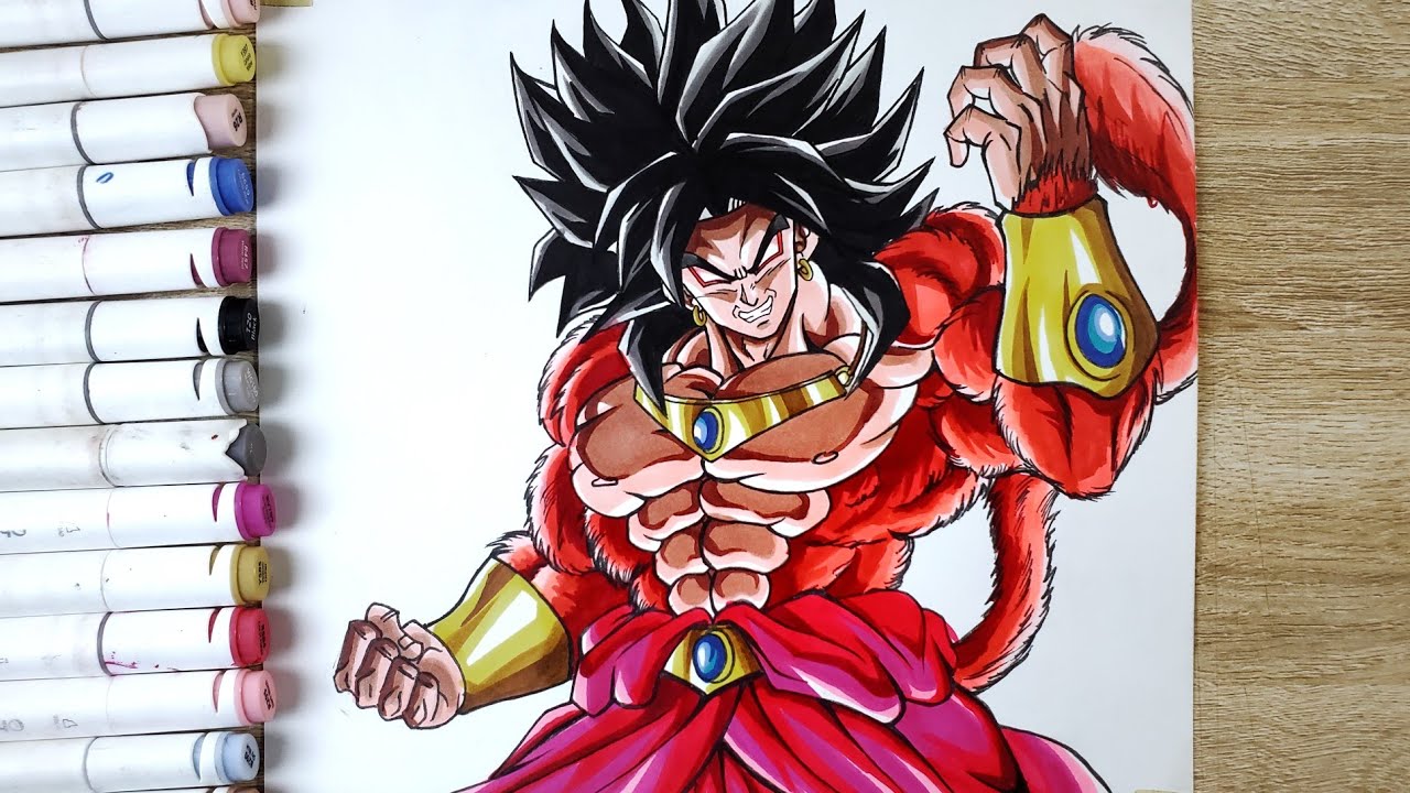 How to Draw Broly Super Saiyan 4🔥[ Dragonball ] - YouTube