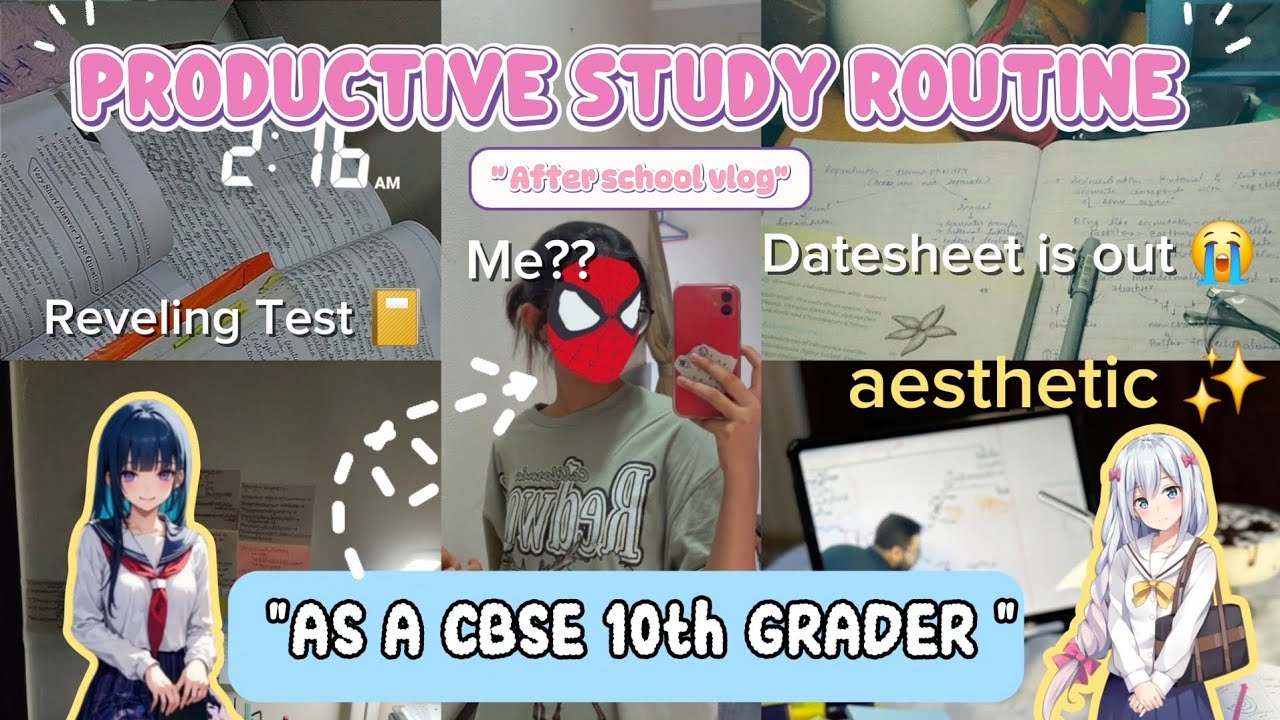 PRODUCTIVE STUDY ROUTINE 💗🌷📚|AS A CBSE 10th GRADER 💗🌷#motivation #study ...
