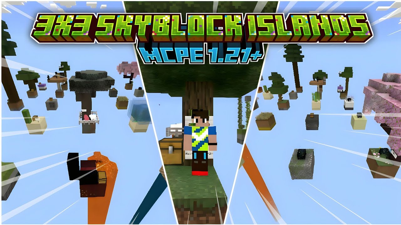 WOWWWWWWW UKURAN PULAU SKYBLOCK HANYA 3X3 - Showcase Map #11 - YouTube