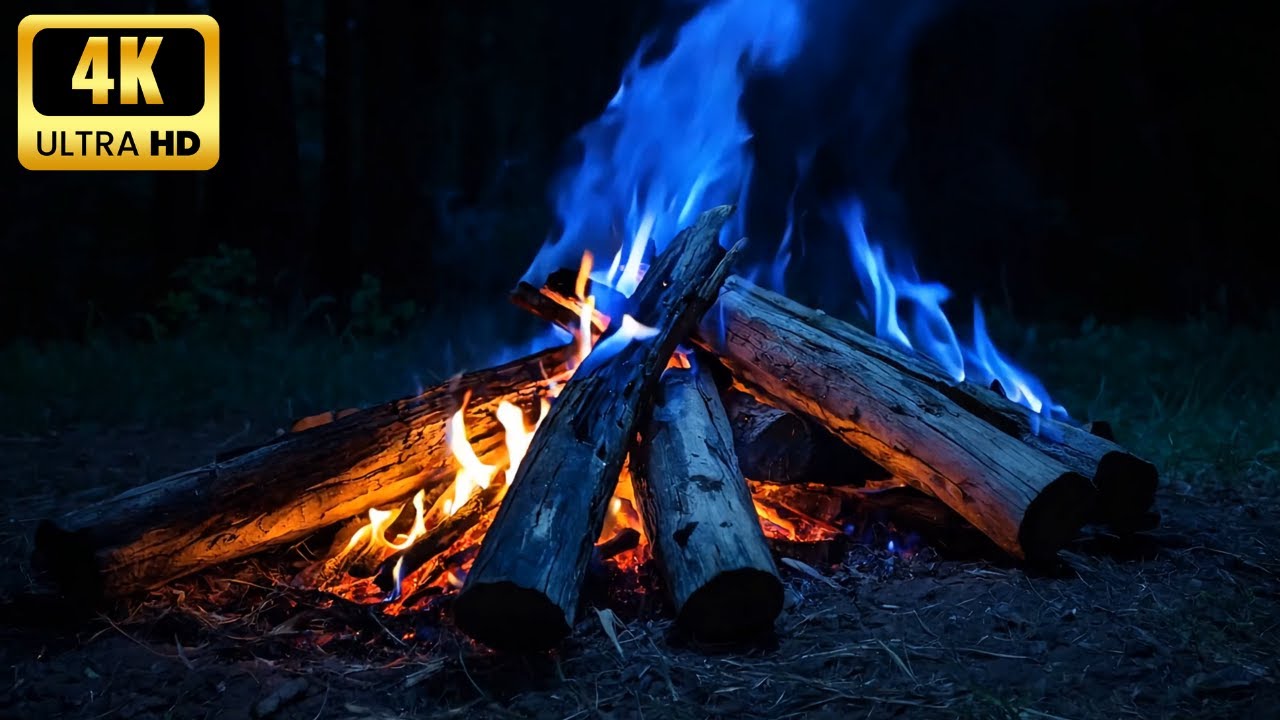 🔥 Calm Burning Fireplace Glow with Crackling Logs for a Cozy Holiday ...