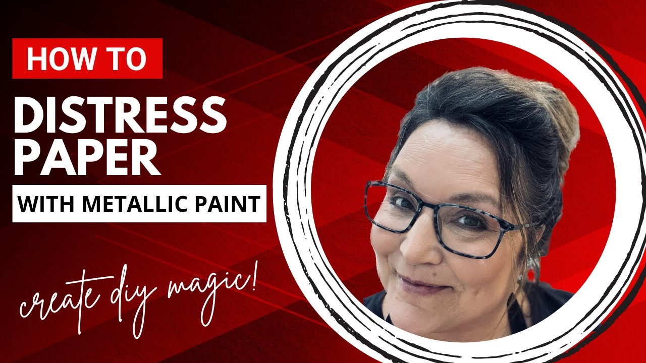 How to distress paper with metallic paint - YouTube