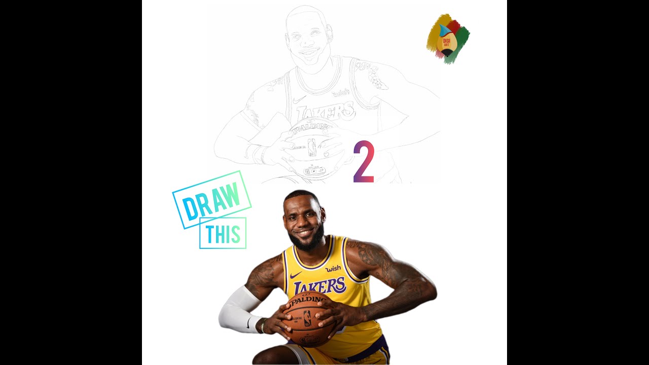 How to Draw LBJ - (Lebron James) _ From Biginner to PRO _ Part 2 - YouTube