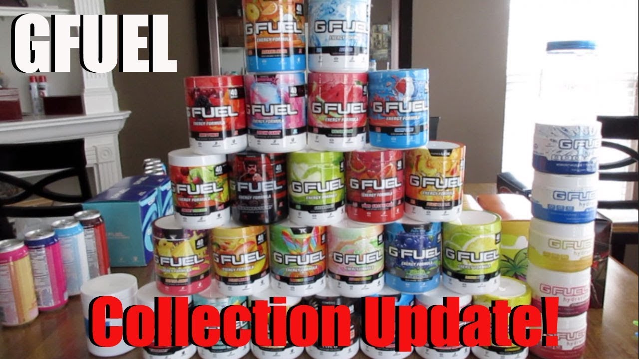 GFuel Collection Update!!! (Tubs, Shaker Cups, Stickers, Etc.) - YouTube